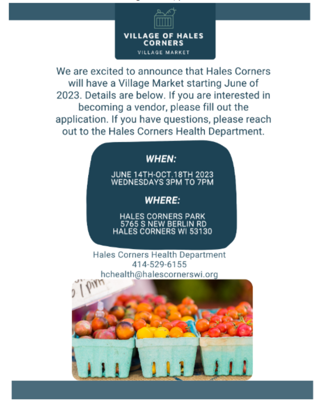 HC Village (Farmers) Market – Hales Corners Library