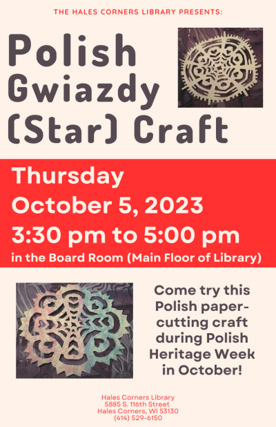 Polish Gwiazdy (Star) Craft – Hales Corners Library